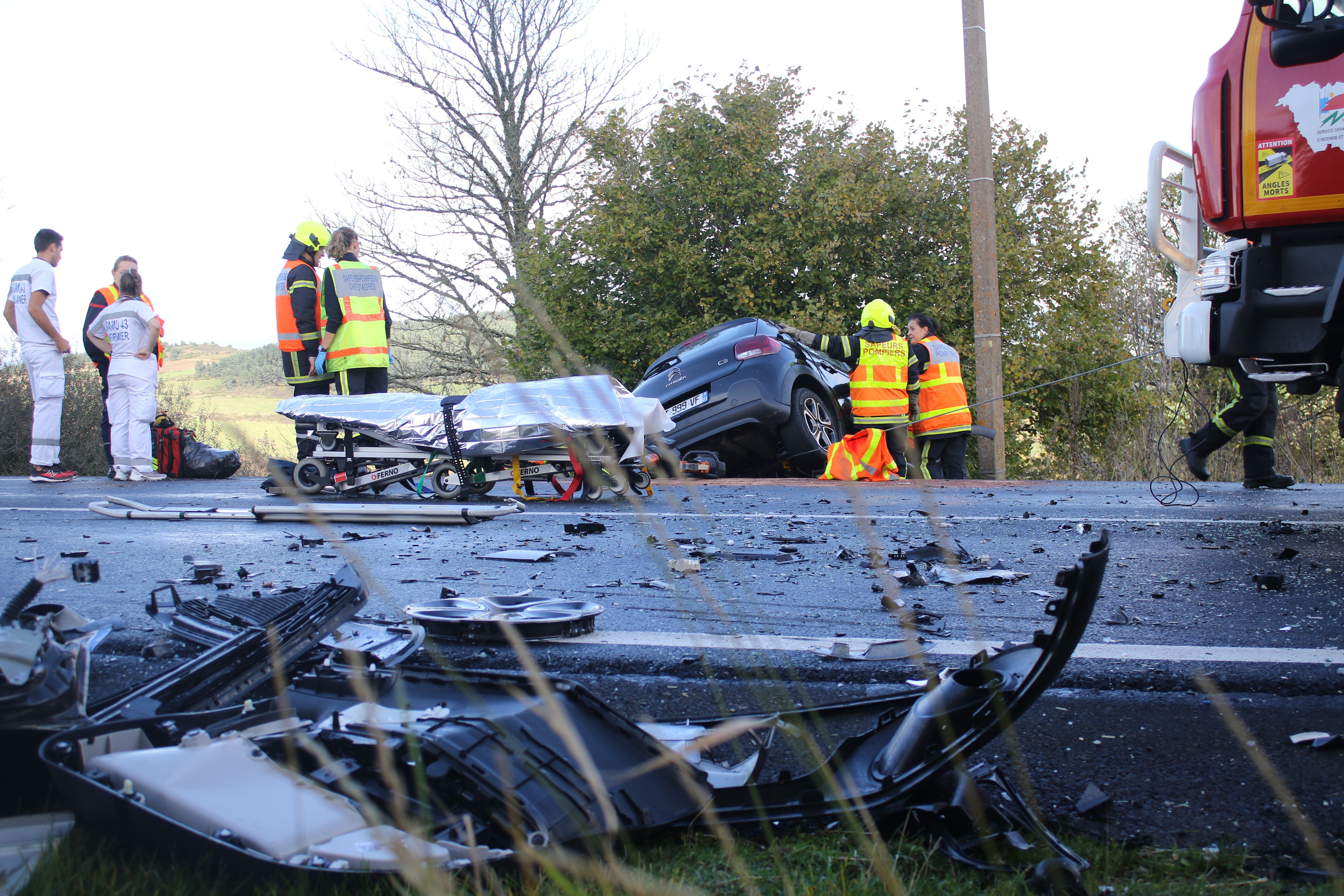 Une sexagénaire multi fracturée dans un violent accident de la route