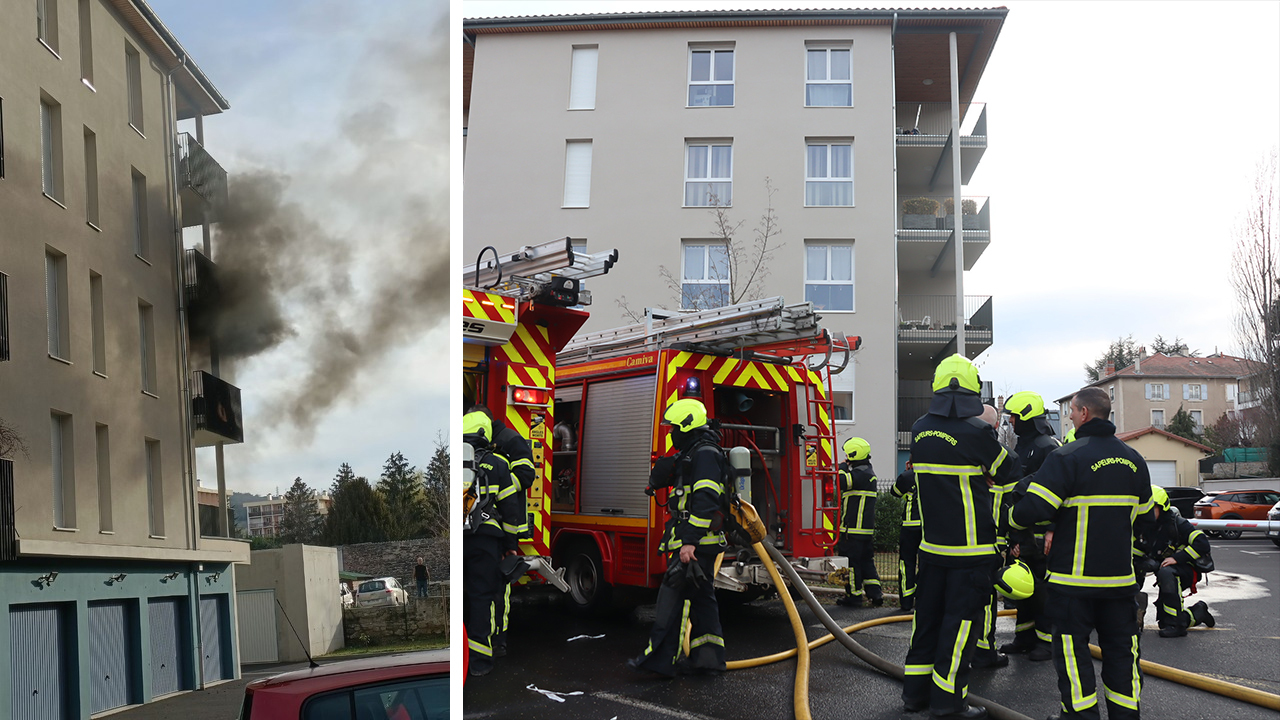 Une bonbonne de gaz et un barbecue prennent feu